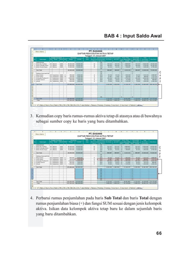 Aplikasi Akuntansi Excel Bab 4 | PDF