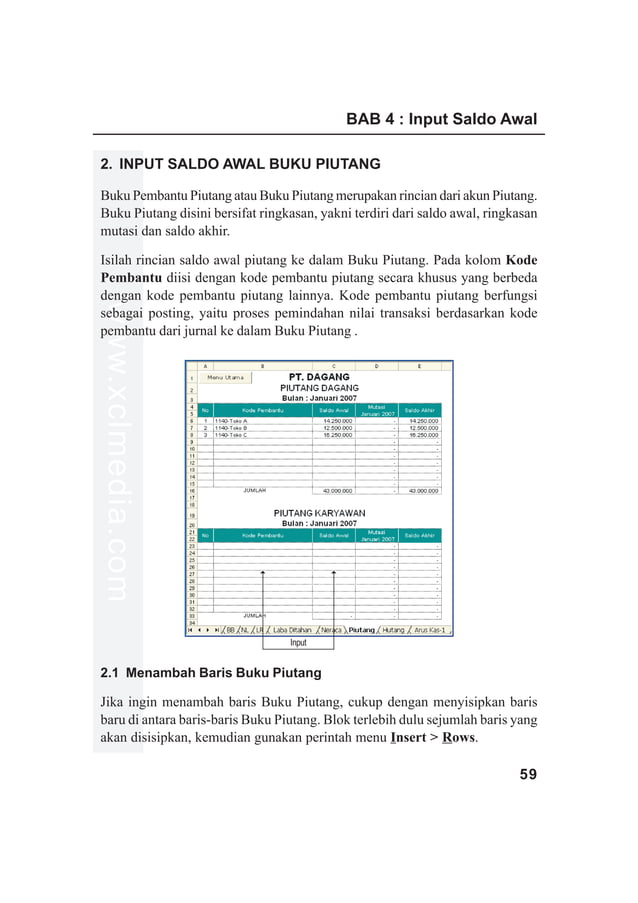 Aplikasi Akuntansi Excel Bab 4 | PDF