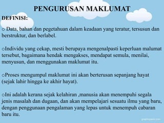Bab 4 ( Pengurusan Maklumat dan Pembelajaran Sepanjang Hayat ) | PPTX