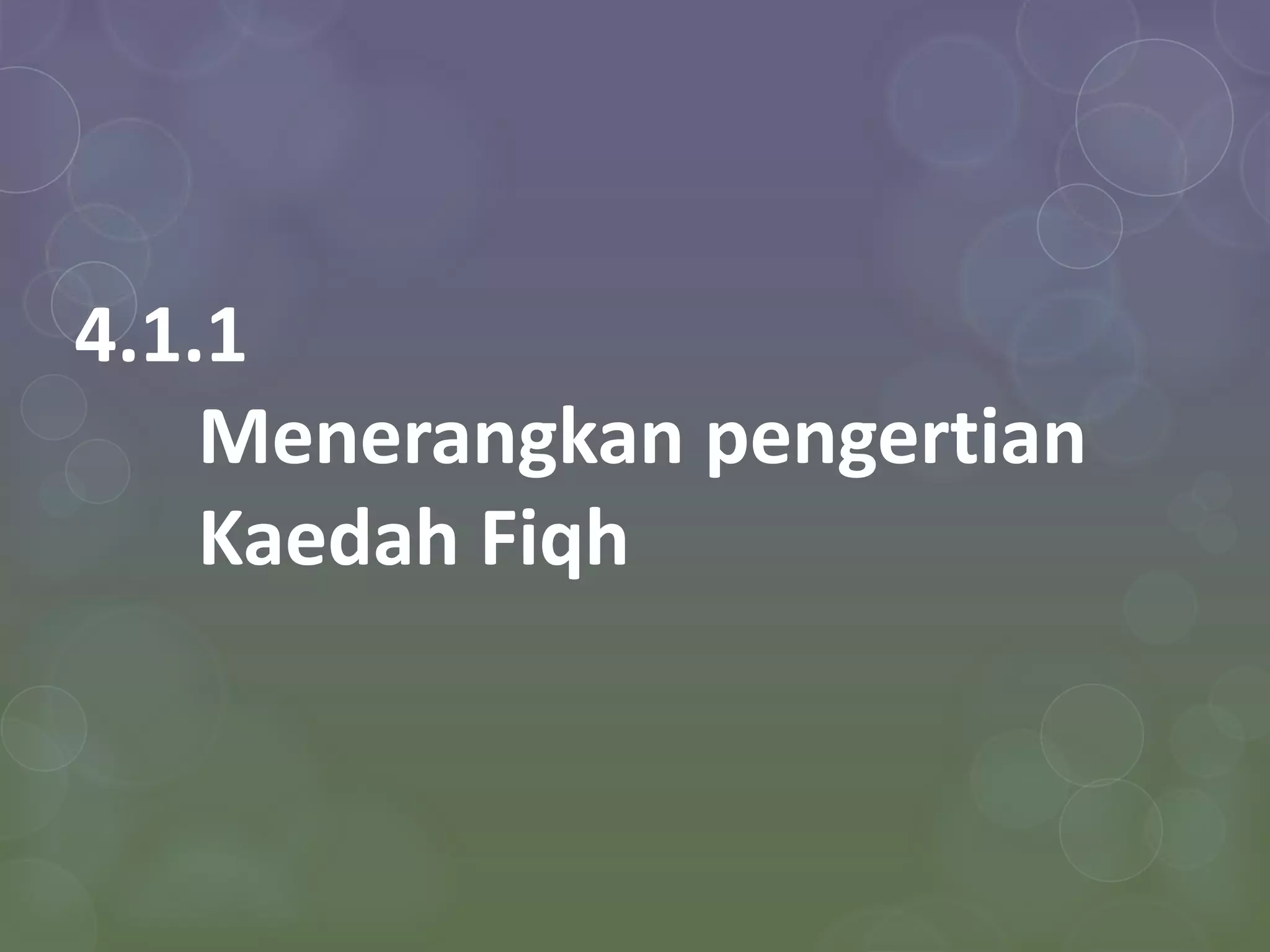 KAEDAH FIQH DALAM SAINS TEKNOLOGI DAN KEJURUTERAAN | PPTX