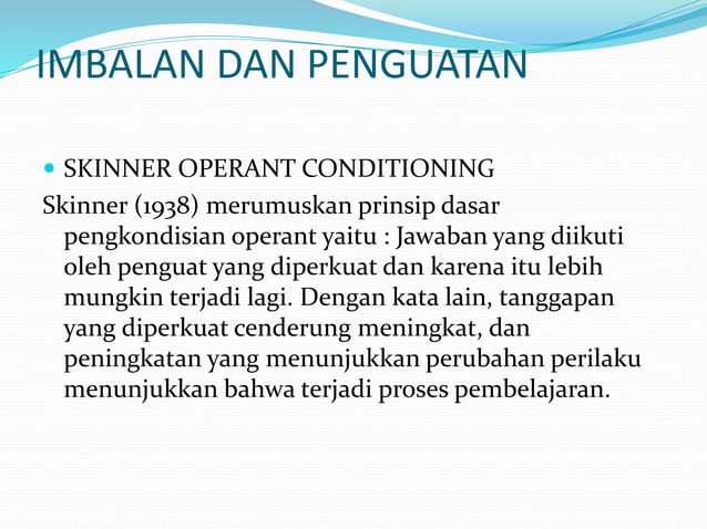 instrumental conditioning | PPTX