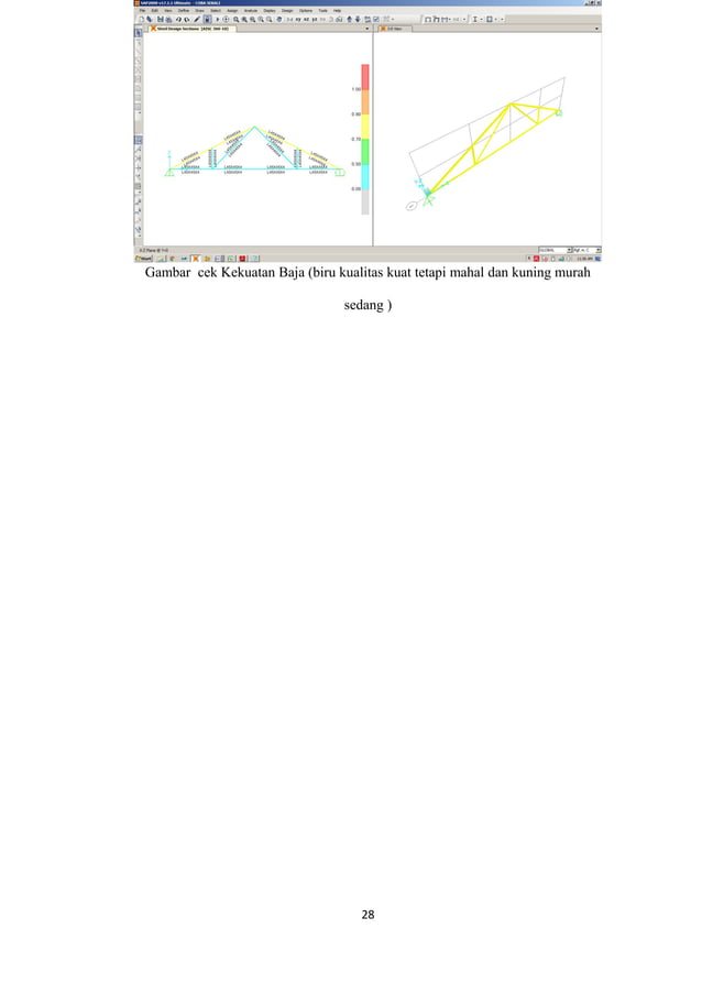 Pemodelan Rangka kuda - kuda dengan mengunakan aplikasi Sap 2000 | DOC
