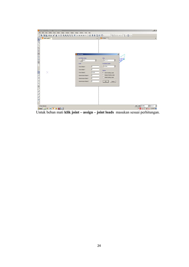 Pemodelan Rangka kuda - kuda dengan mengunakan aplikasi Sap 2000 | DOC