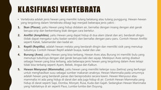 Bab 4. klasifikasi vertebrata berdasarkan morfologinya | PPTX