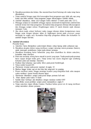 Bab 4. pembuatan media dan sterilisasi | DOCX