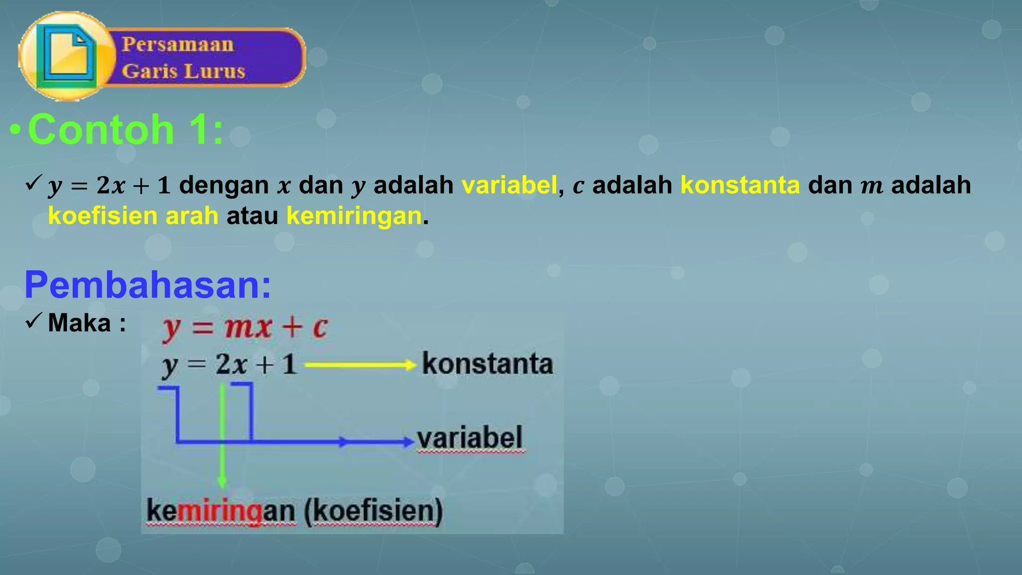 PERSAMAAN GARIS LURUS (Sub Materi: Grafik & Tabel Pada PGL) Pertemuan 1 ...