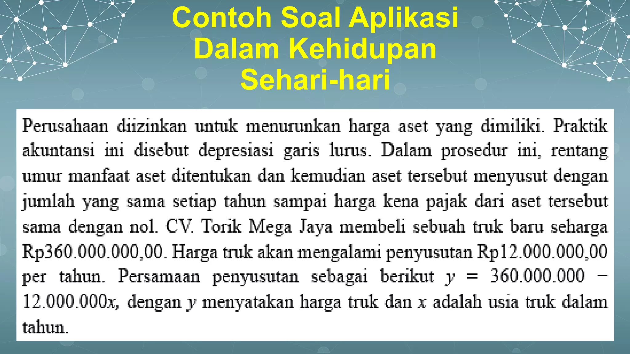 PERSAMAAN GARIS LURUS (Sub Materi: Grafik & Tabel Pada PGL) Pertemuan 1 ...