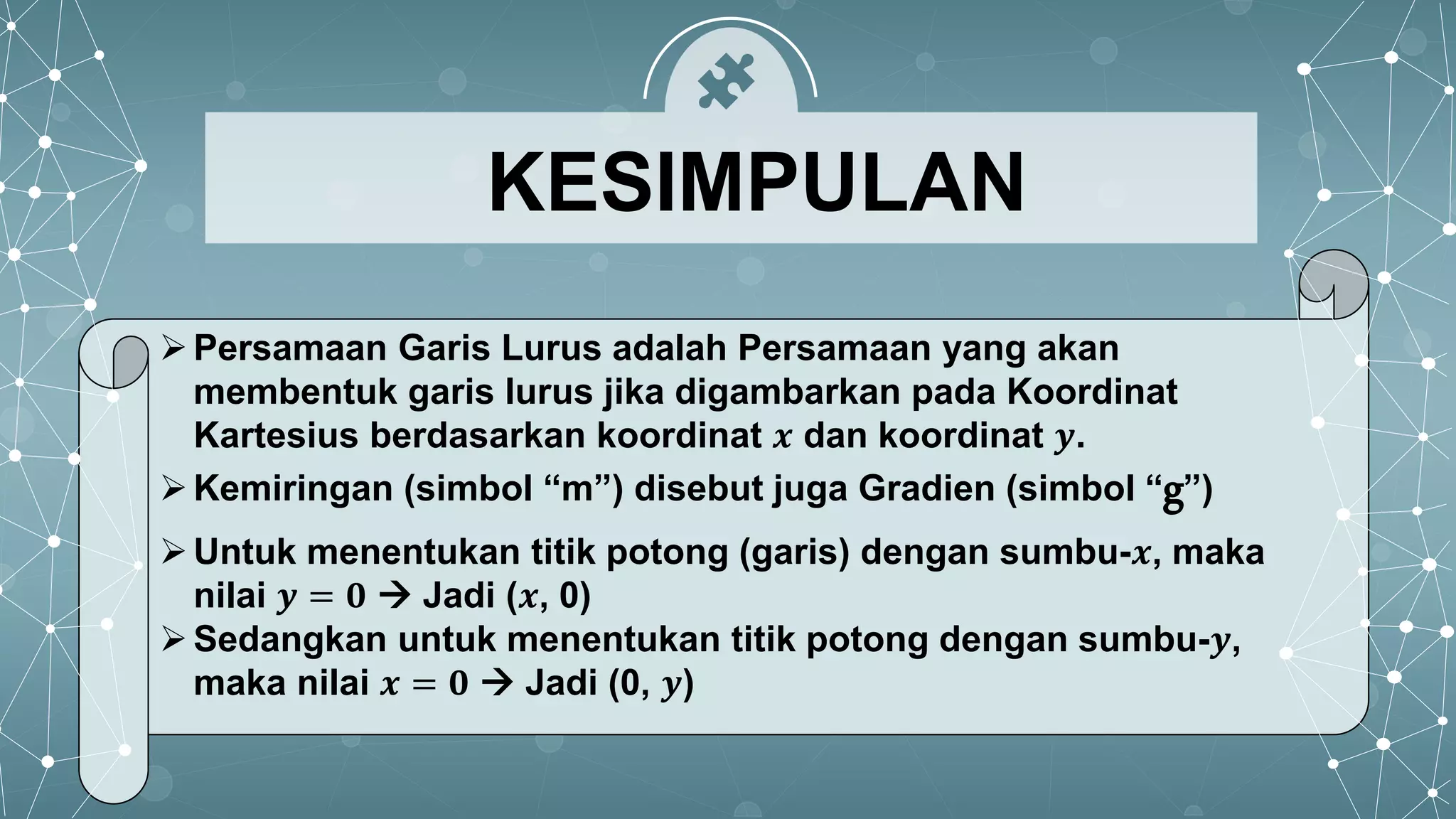 PERSAMAAN GARIS LURUS (Sub Materi: Grafik & Tabel Pada PGL) Pertemuan 1 ...
