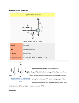 gerbang logika dan transistor | DOC