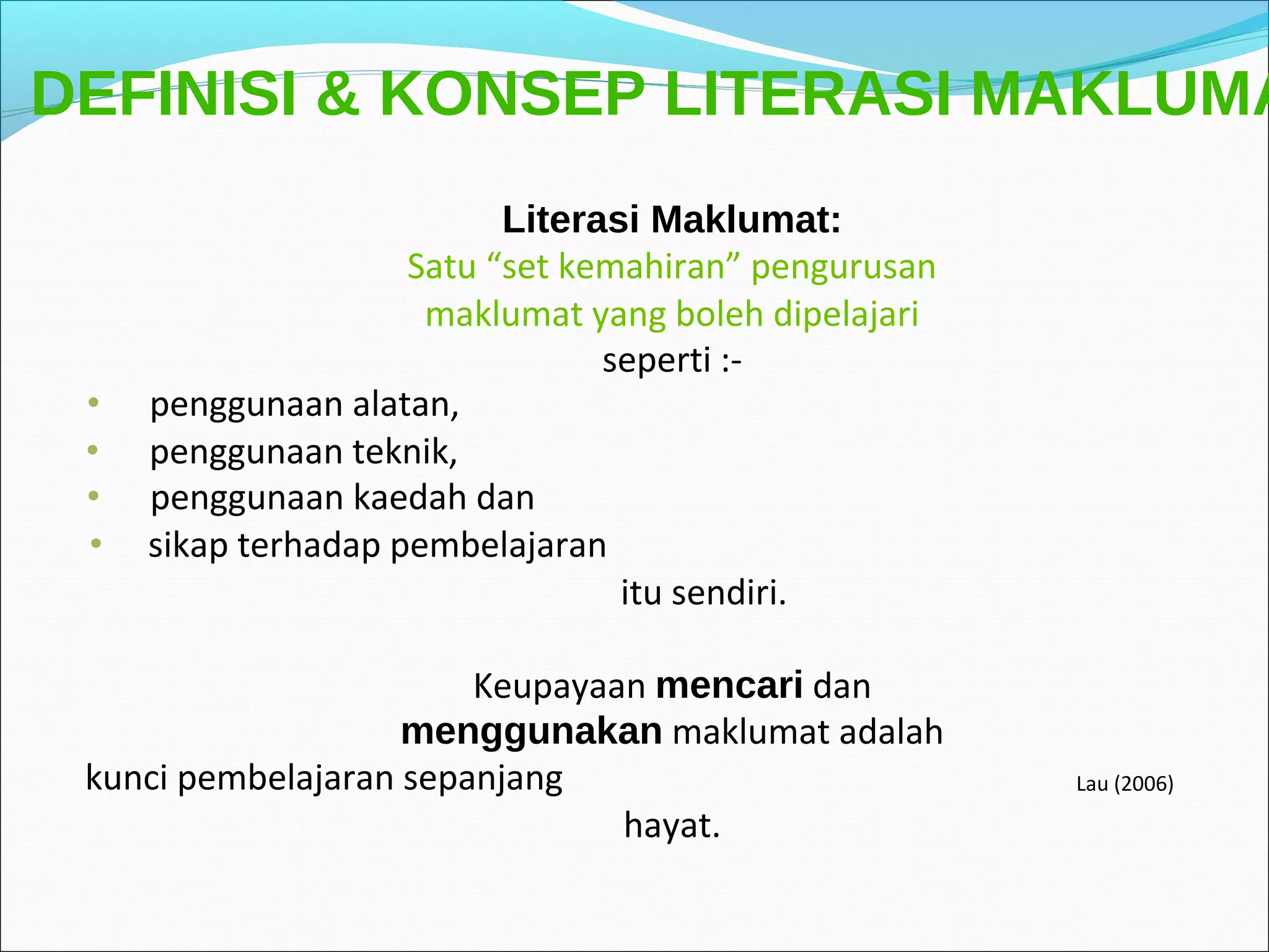 Bab 4 pengurusan maklumat dan pembelajaran sepanjang hayat | PPT