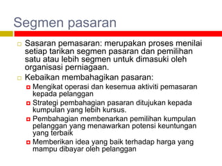 BAB 4 -SASARAN PASARAN DALAM PEMASARAN HOSPITALITI | PPT
