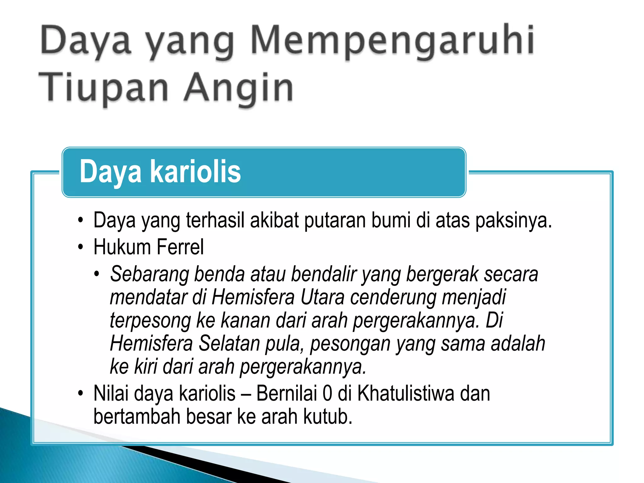 Bab 4 tekanan udara, edaran atmosfera dan angin | PPTX