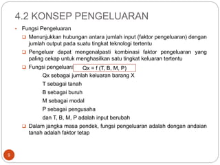 Bab 4 Teori Pengeluaran | PPTX