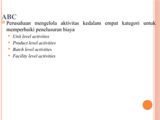 Activity Based Costing & Activity Based Manajemen | PPTX
