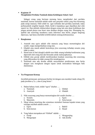 Bab 4 Ananiah, Ghadab, Ghibah, Hasad dan Namimah | PDF