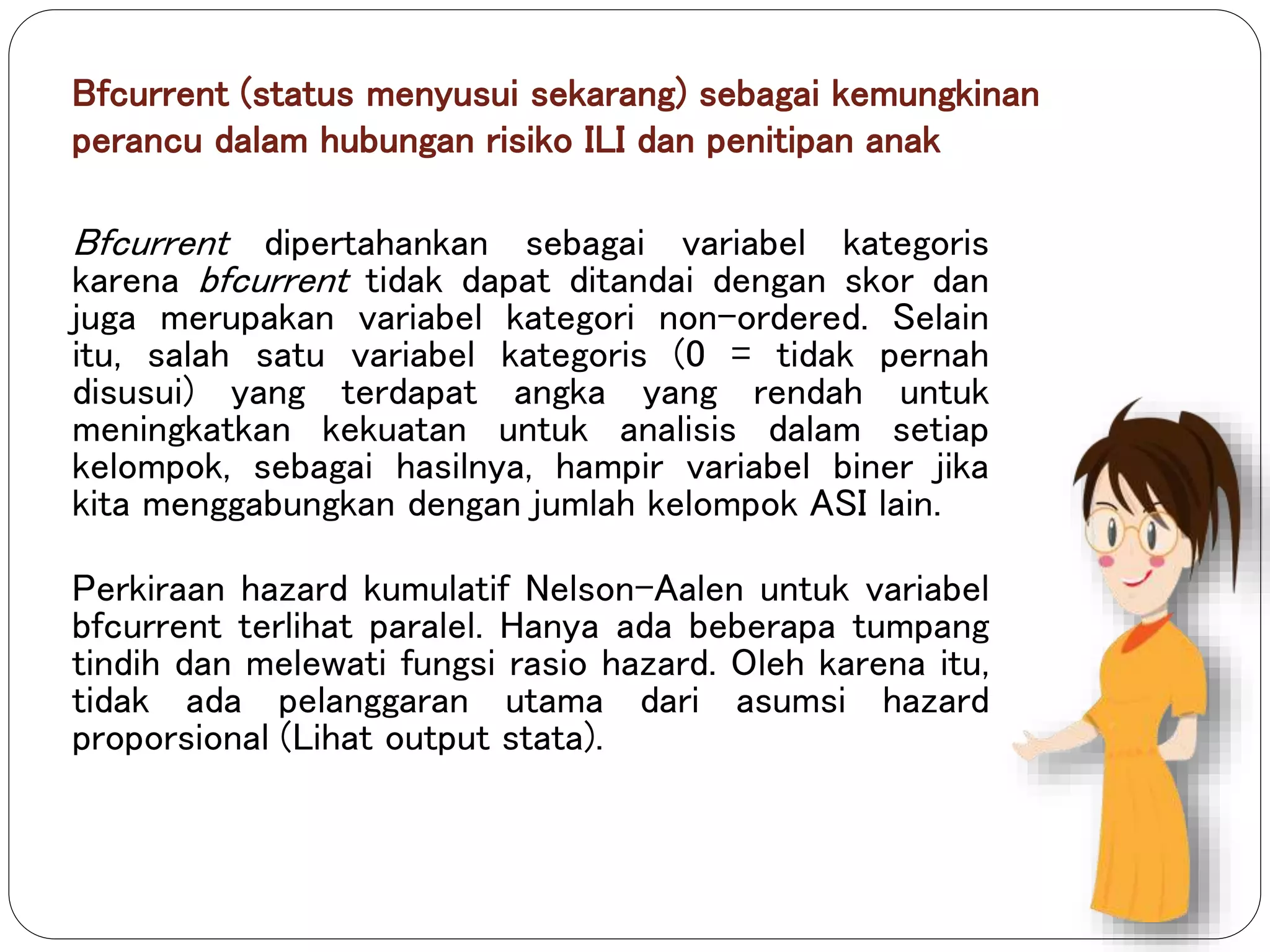 Bab 4 aplikasi stata pada regresi cox (STATA) | PPTX