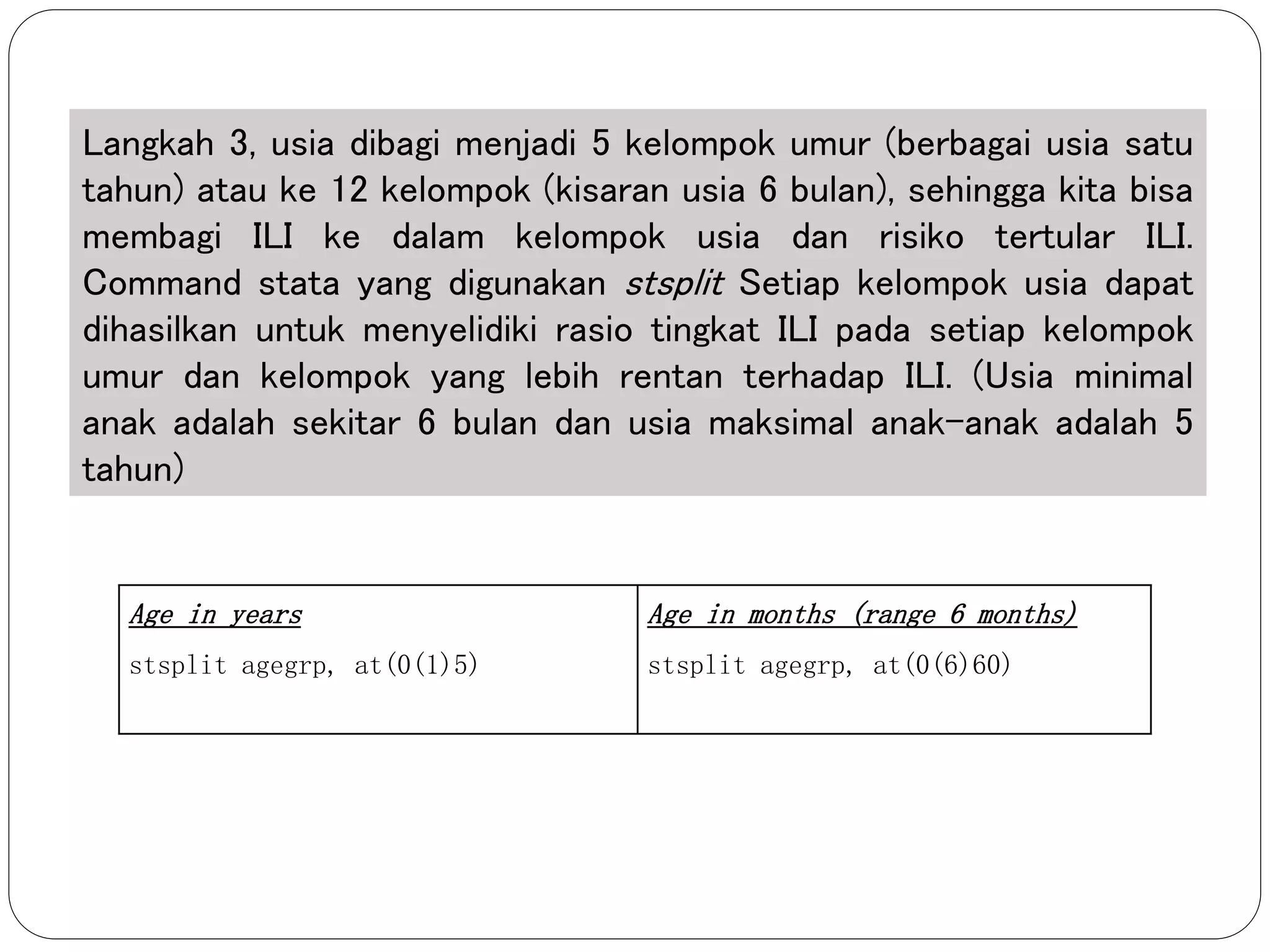 Bab 4 aplikasi stata pada regresi cox (STATA) | PPTX