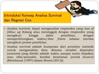Bab 4 aplikasi stata pada regresi cox (STATA) | PPTX