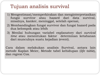 Bab 4 aplikasi stata pada regresi cox (STATA) | PPTX