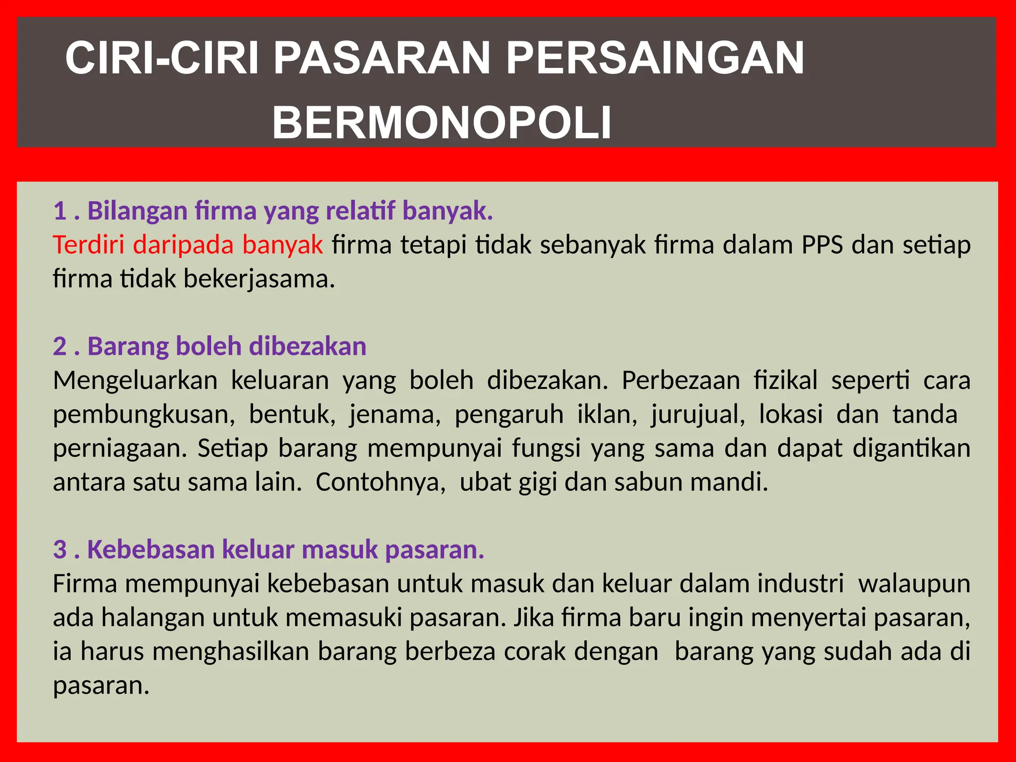 Pasaran Persaingan Bermonopoli Ekonomi STPM | PPTX