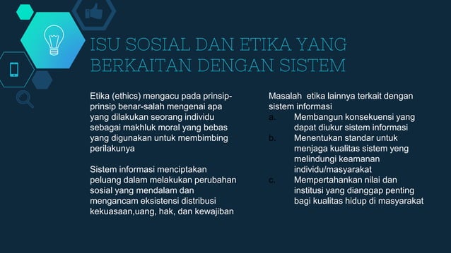 isu sosial dan etika dalam sistem informasi | PPT | Free Download