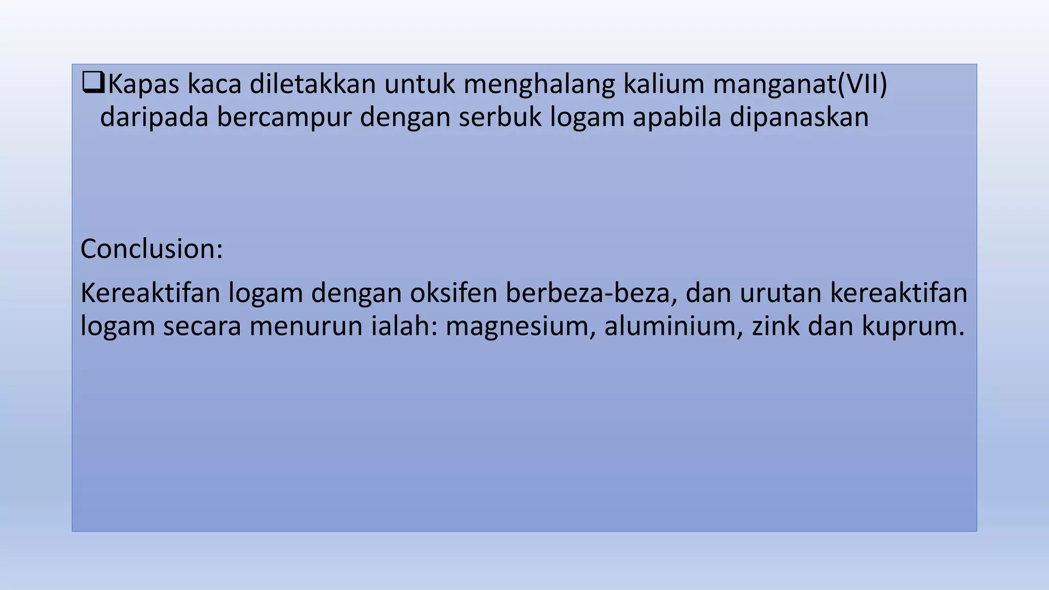 Bab 4 keraktifan logam (SAINS KSSM T3) | PPTX