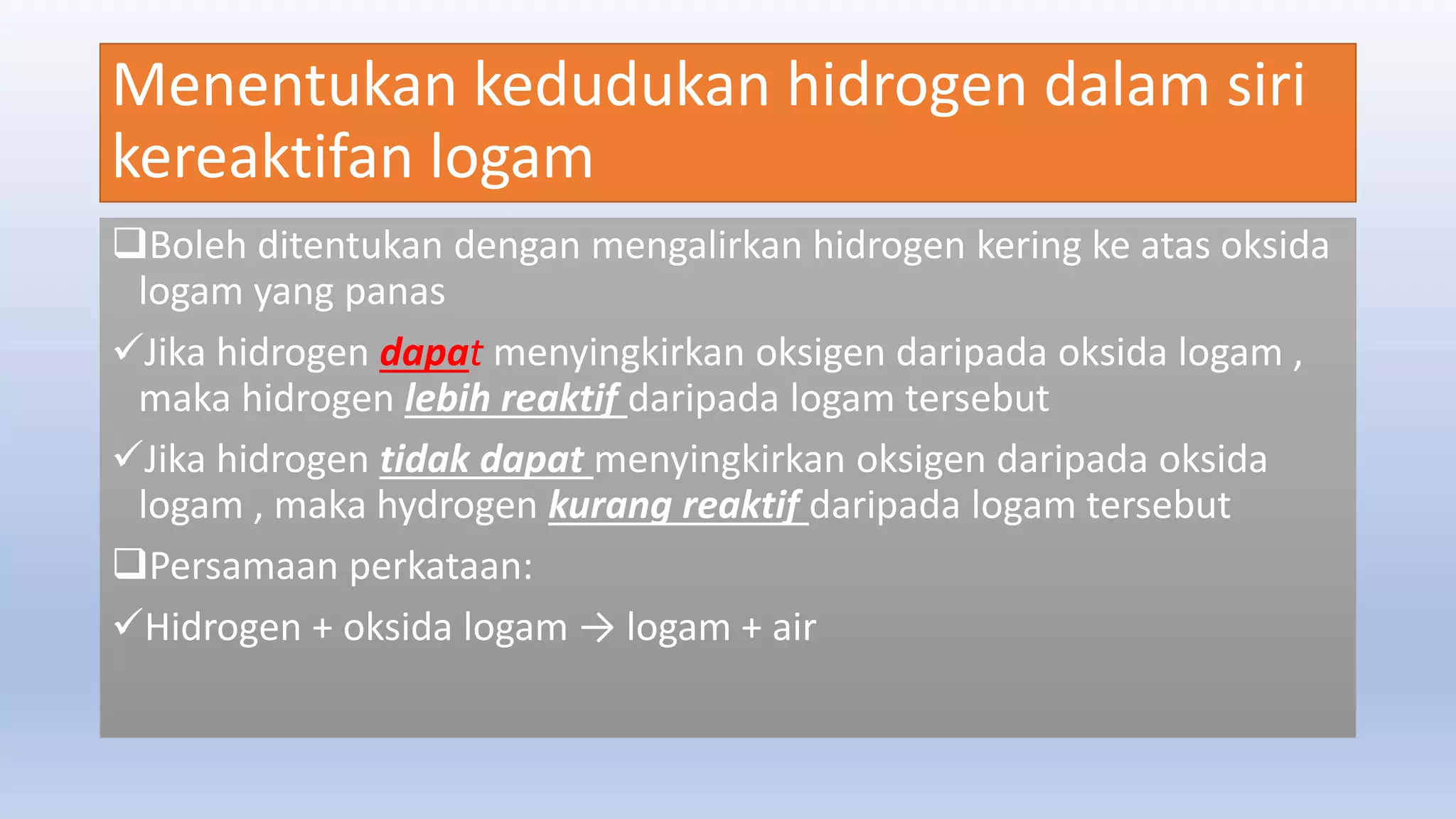 Bab 4 keraktifan logam (SAINS KSSM T3) | PPTX