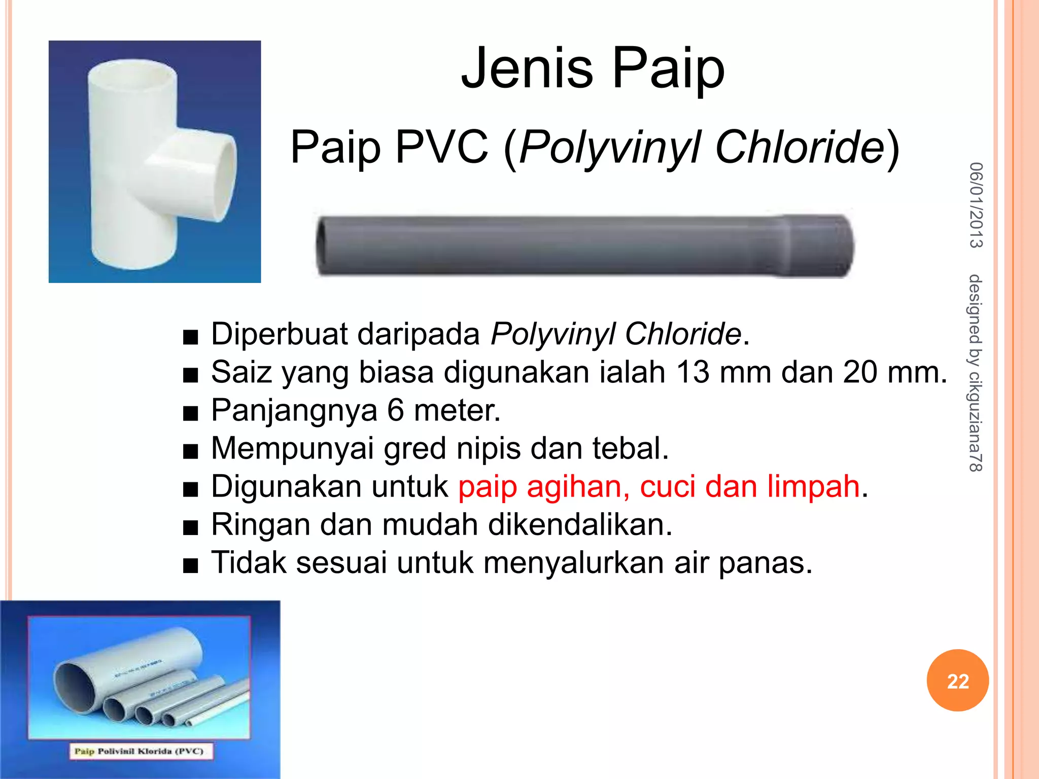 Bab 4 kerja paip ting 1 | PPTX