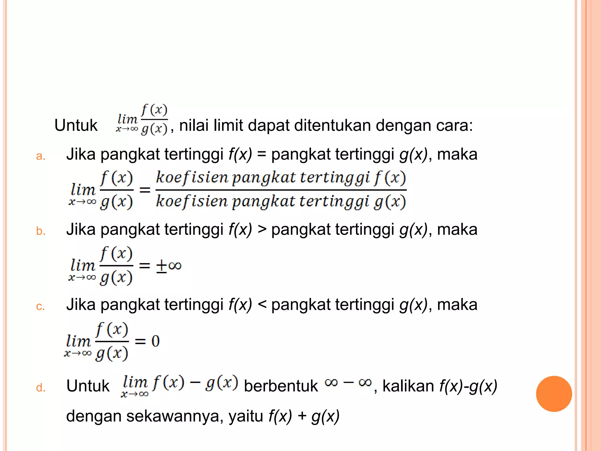 Bab 4 limit & turunan fungsi | PPTX