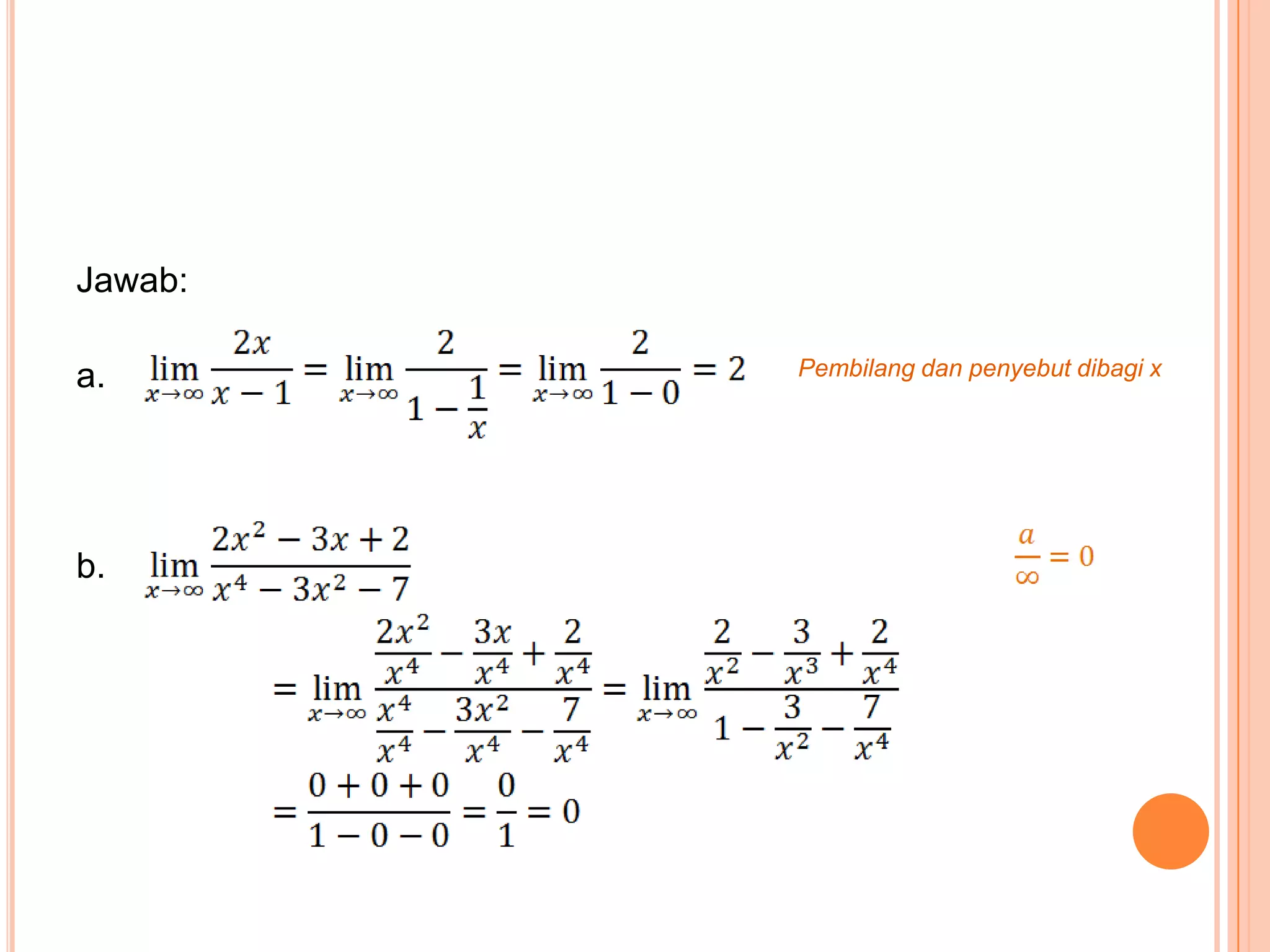 Bab 4 limit & turunan fungsi | PPTX