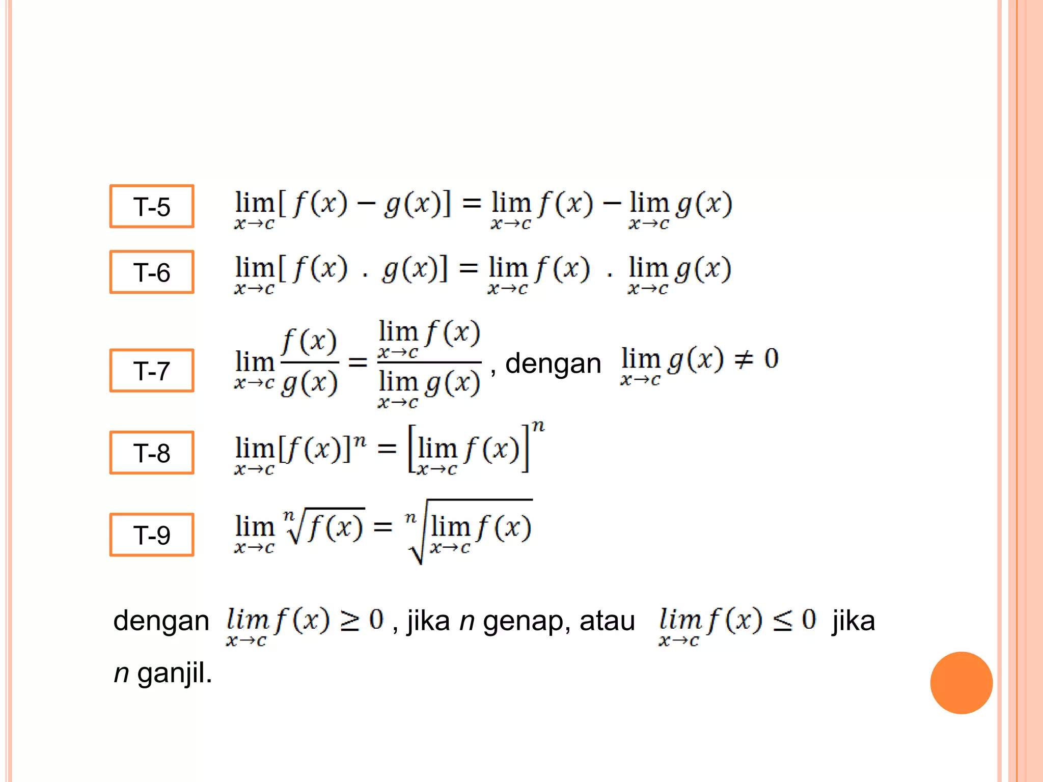 Bab 4 limit & turunan fungsi | PPTX