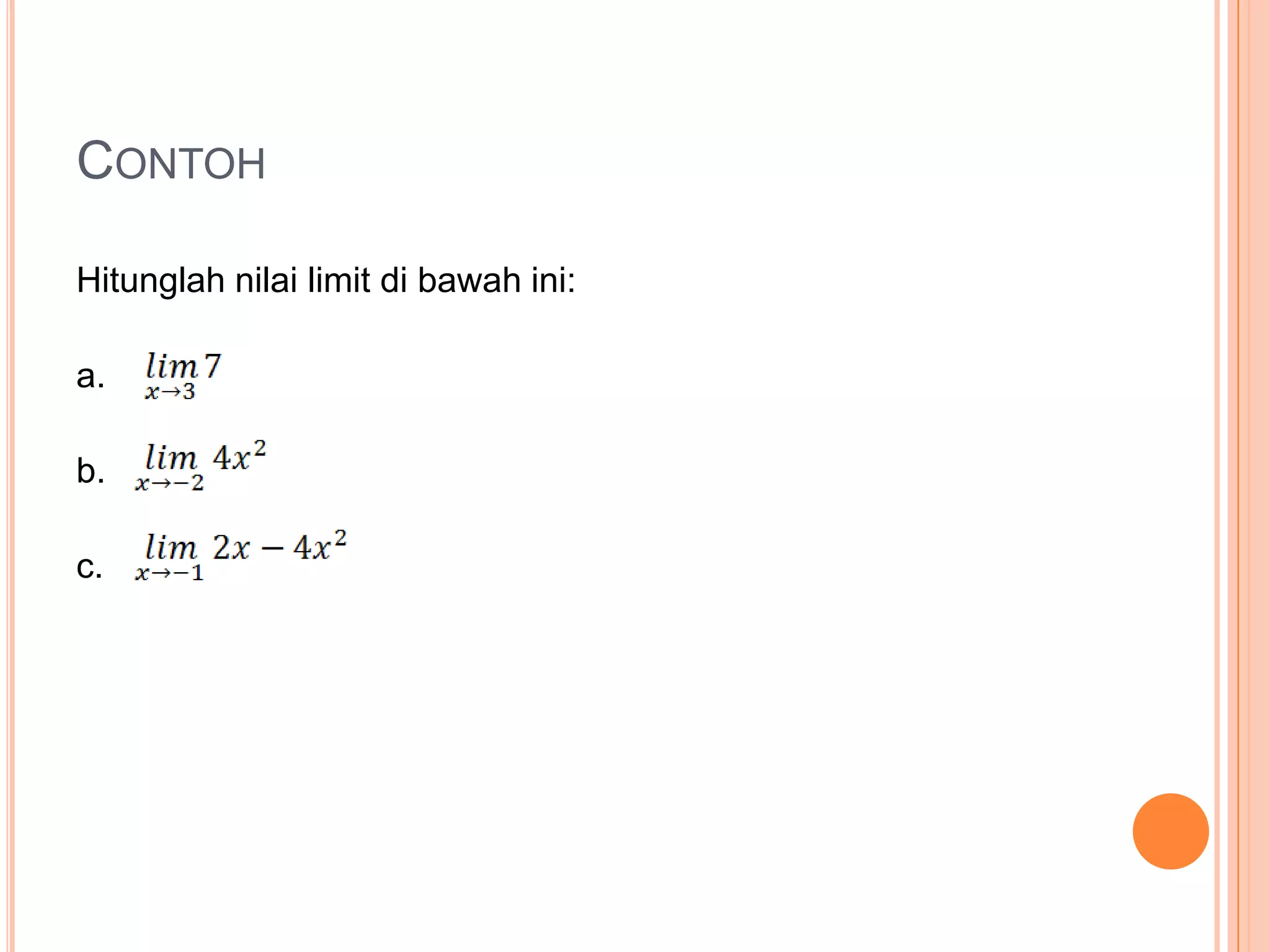 Bab 4 limit & turunan fungsi | PPTX