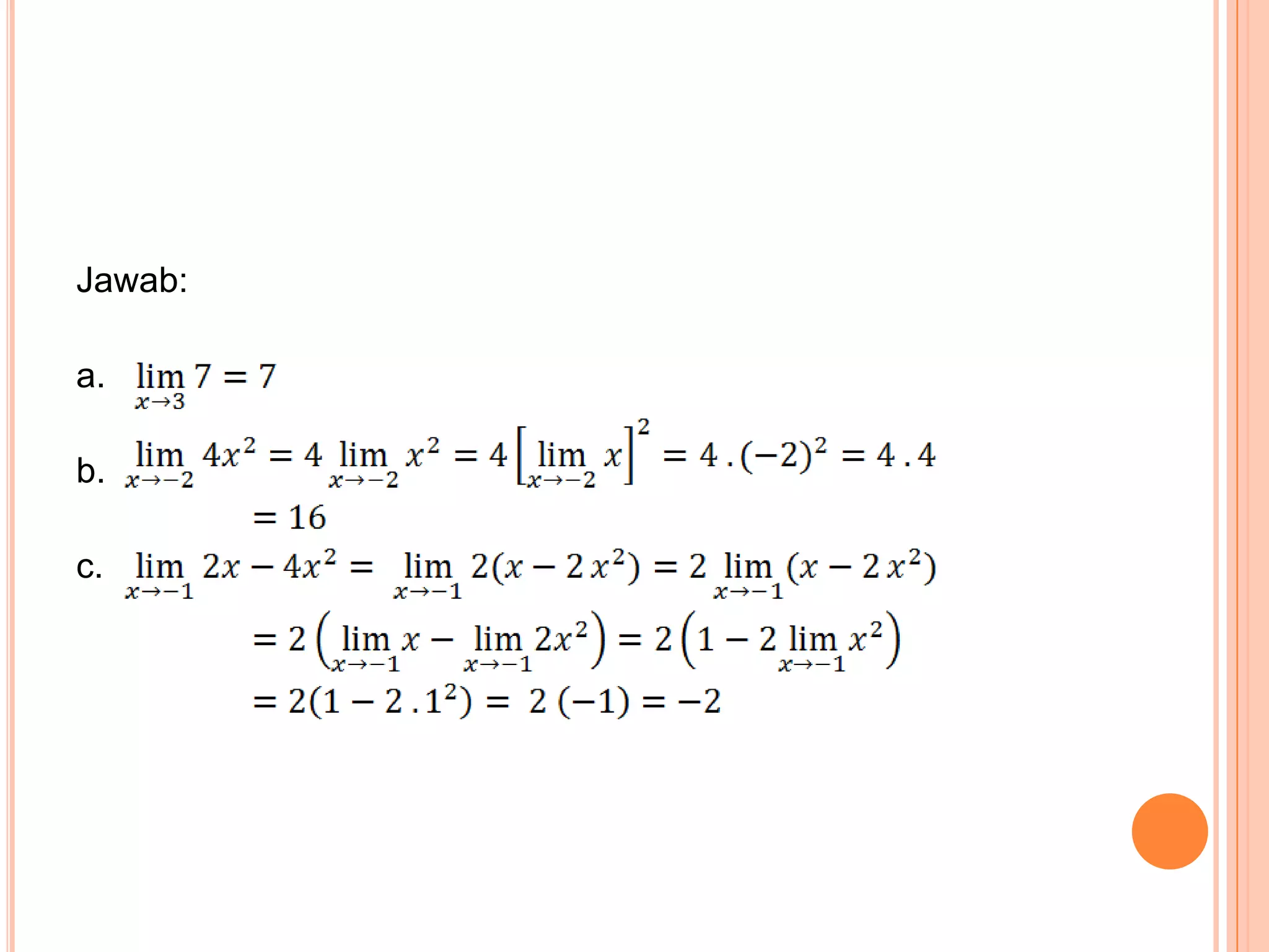 Bab 4 limit & turunan fungsi | PPTX
