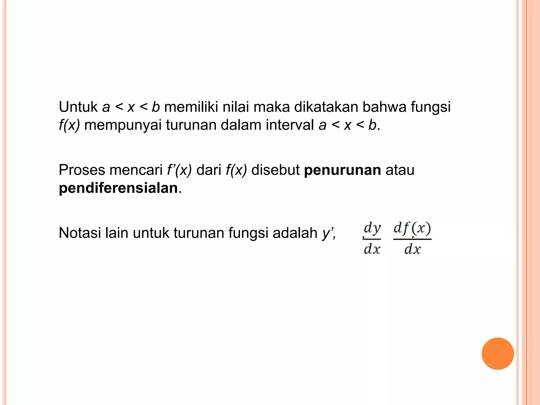 Bab 4 limit & turunan fungsi | PPTX