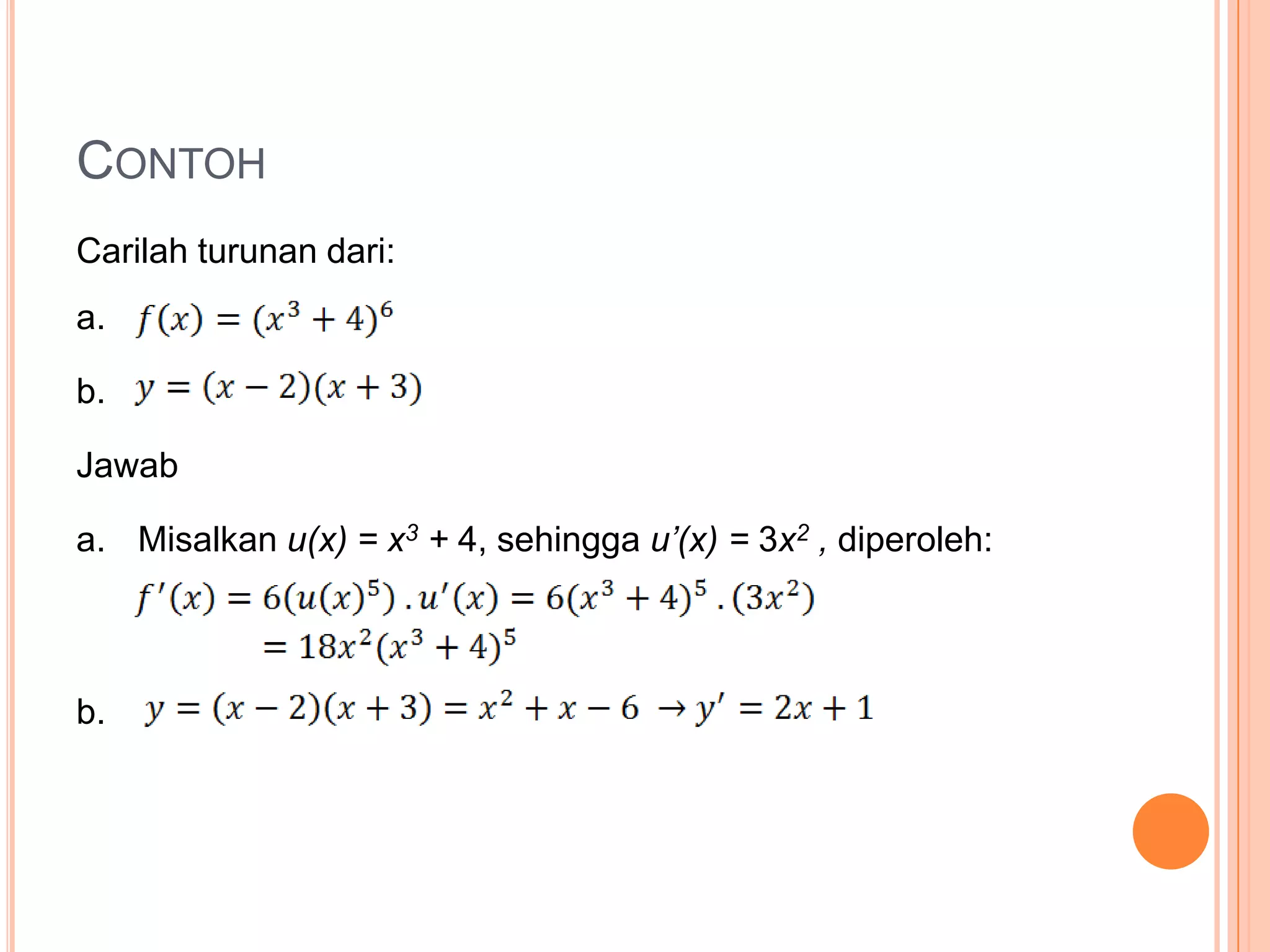 Bab 4 limit & turunan fungsi | PPTX