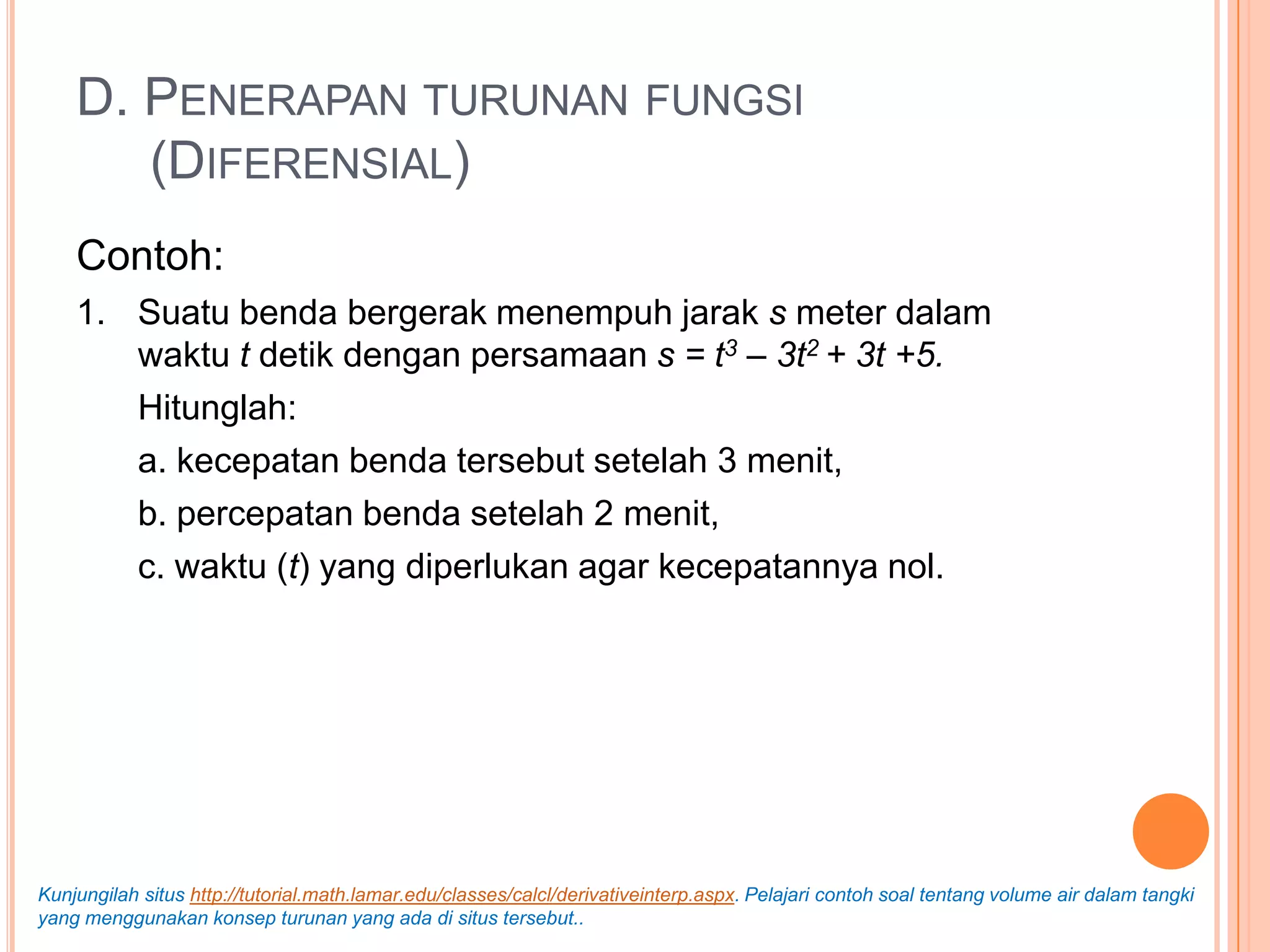 Bab 4 limit & turunan fungsi | PPTX