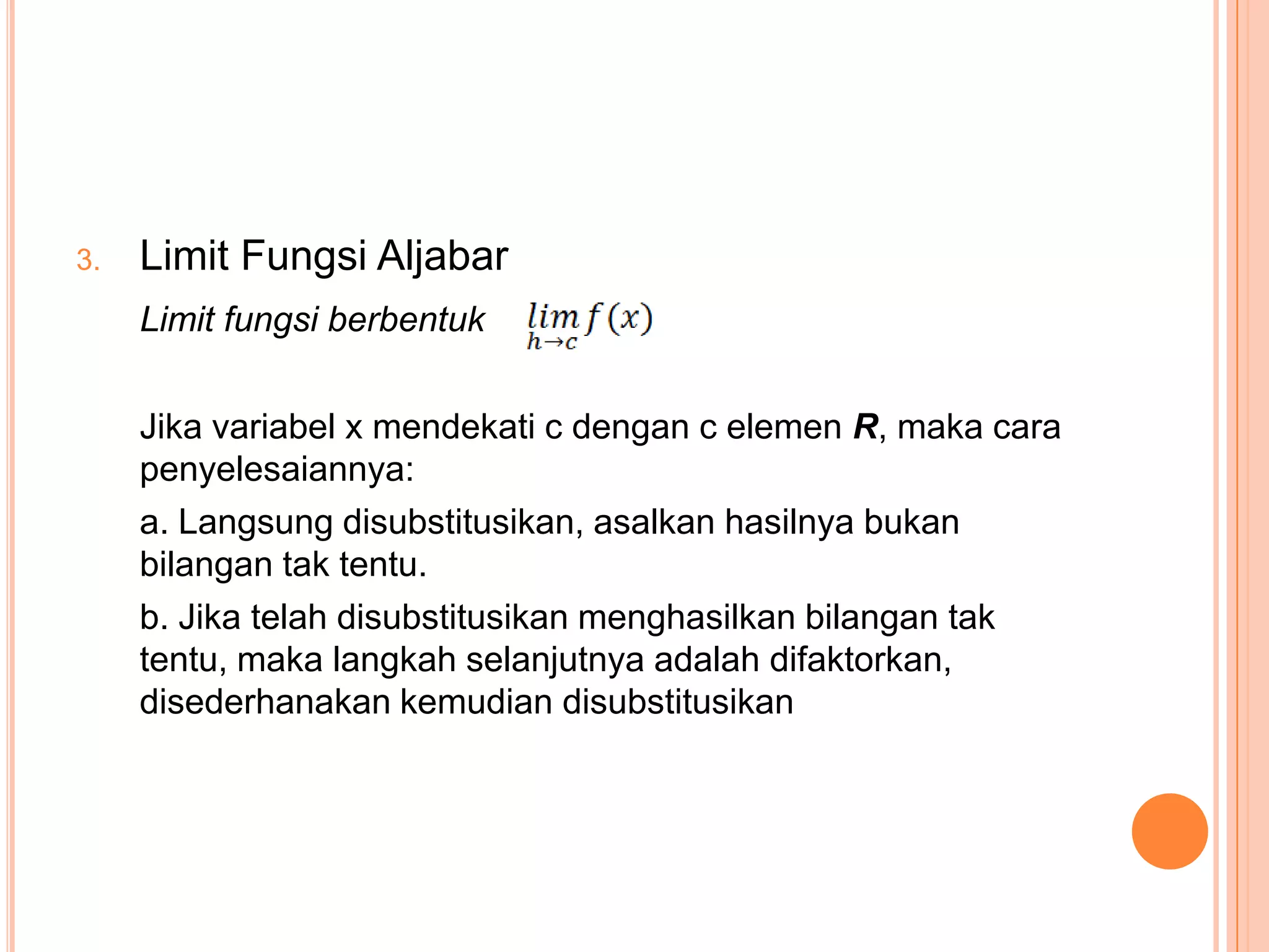 Bab 4 limit & turunan fungsi | PPTX
