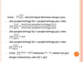 Bab 4 limit & turunan fungsi | PPTX