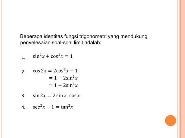 Bab 4 limit & turunan fungsi | PPTX
