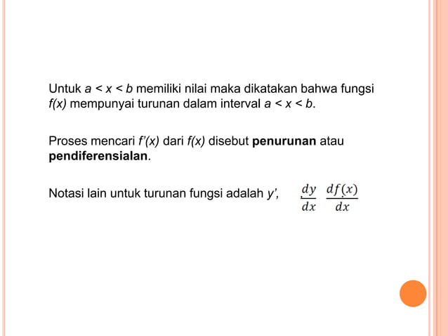 Bab 4 limit & turunan fungsi | PPTX