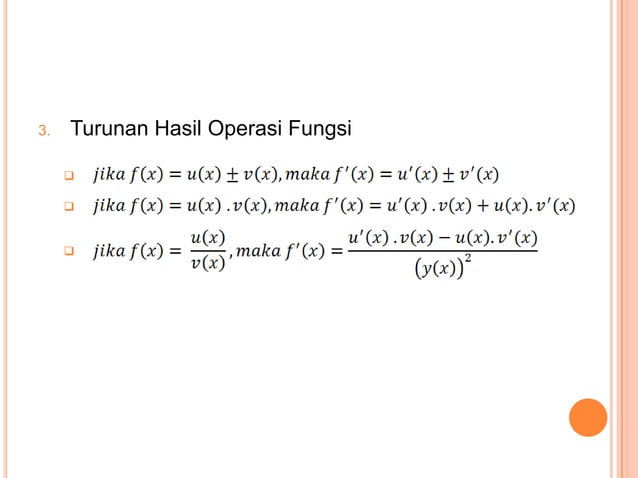 Bab 4 limit & turunan fungsi | PPTX