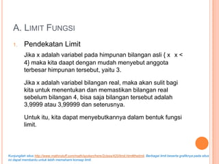 Bab 4 limit & turunan fungsi | PPTX
