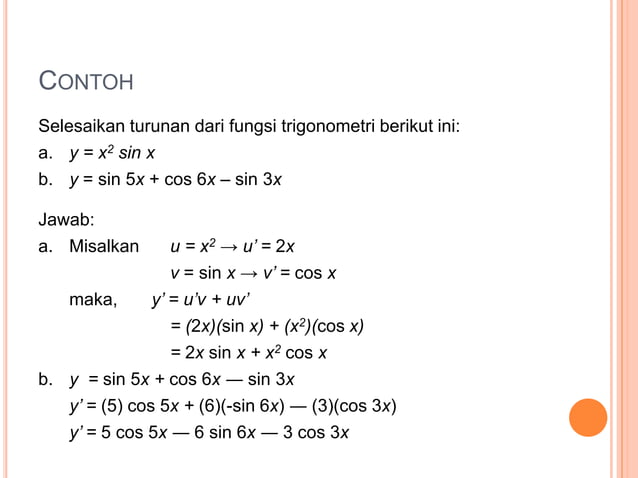 Bab 4 limit & turunan fungsi | PPTX