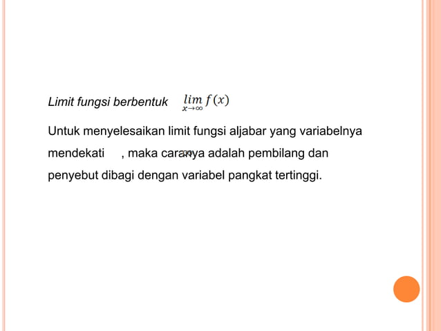 Bab 4 limit & turunan fungsi | PPTX