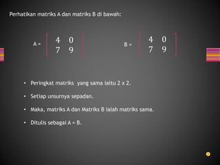 Bab 4 matriks | PPT