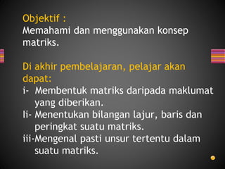 Bab 4 matriks | PPTX