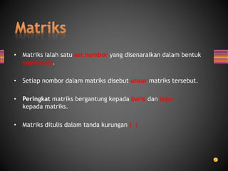 Bab 4 matriks | PPT