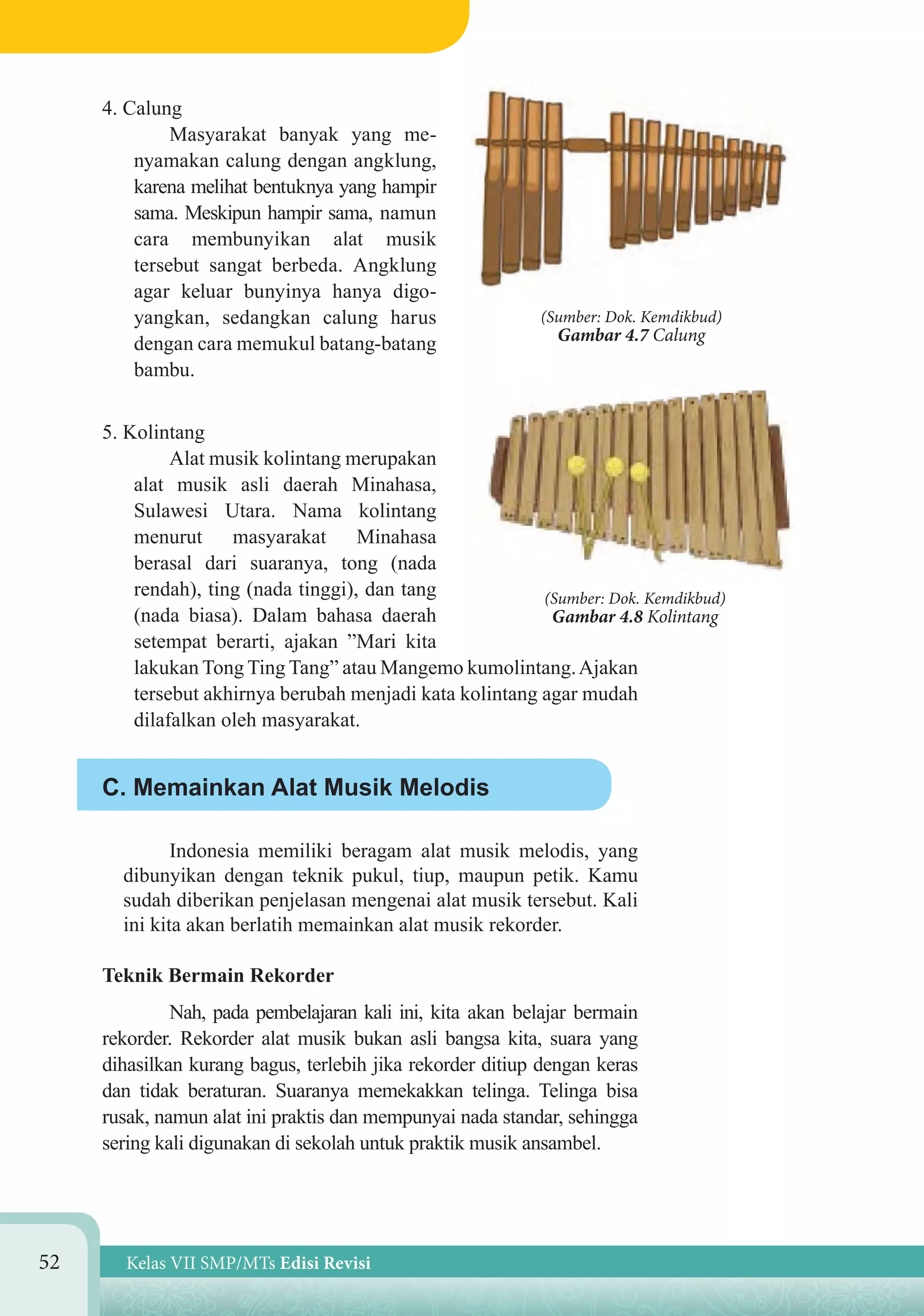 Bab 4 memainkan alat musik sederhana | PDF