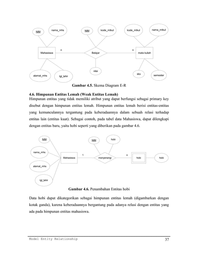 Bab 4. Model Entity Relationship | PDF