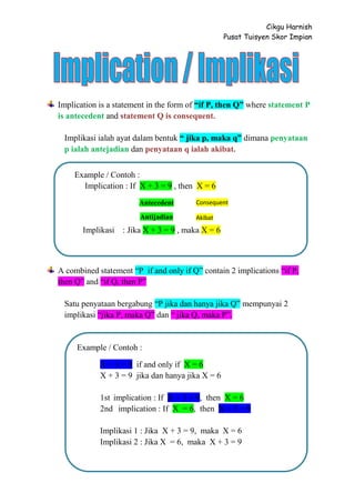 Bab 4 Penaakulan Matematik | PDF